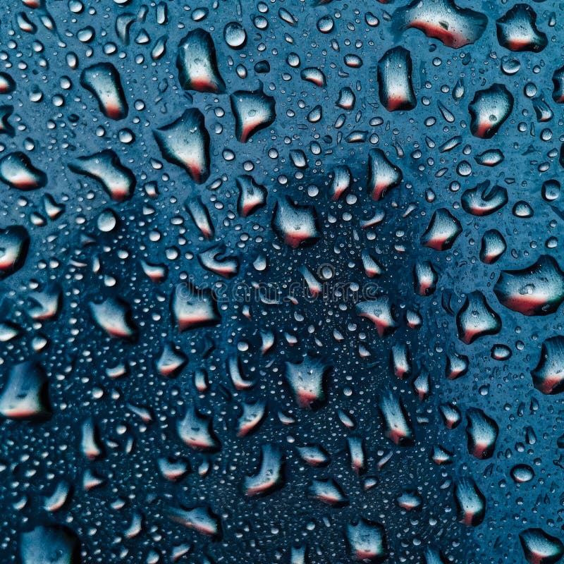 Rain Droplets on a Smooth Surface Texture. Stock Image - Image of drop ...