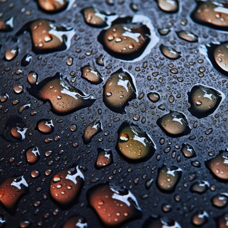 Rain Droplets on a Smooth Surface Texture. Stock Photo - Image of frost ...