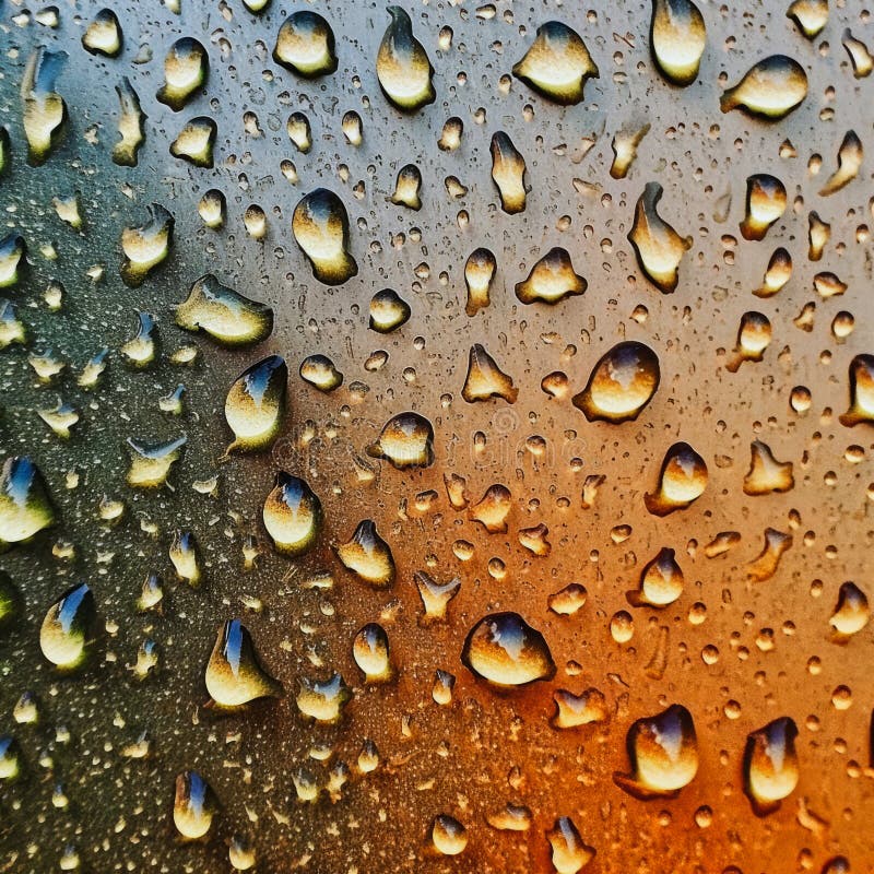 Rain Droplets on a Smooth Surface Texture. Stock Image - Image of ...