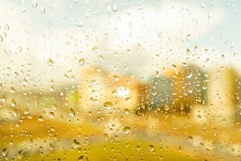 Rain droplets on a window stock image. Image of copy - 181152455