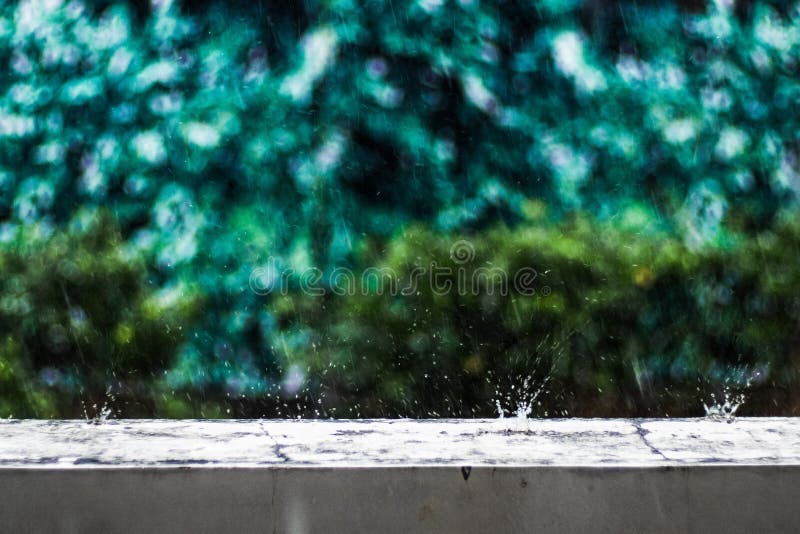 Rain Dropping Onto the Wall Stock Image - Image of background, nature ...