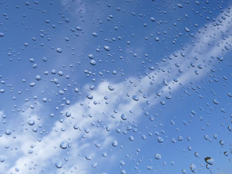Rain drops and blue sky stock image. Image of drops, moisture - 4667475