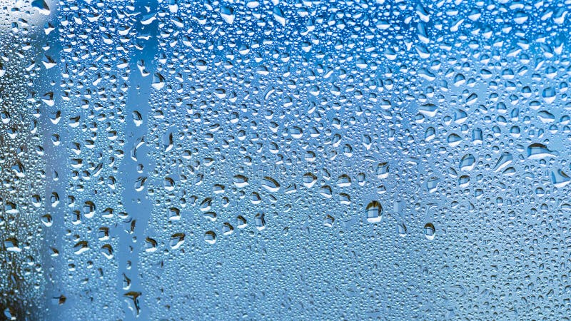 Rain Drops - Blue Sky Background Stock Photo - Image of aqua, summer ...
