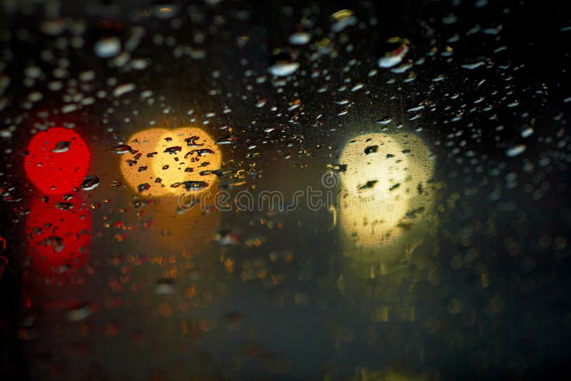 Rain drops with bokeh stock image. Image of glow, blur - 15053833