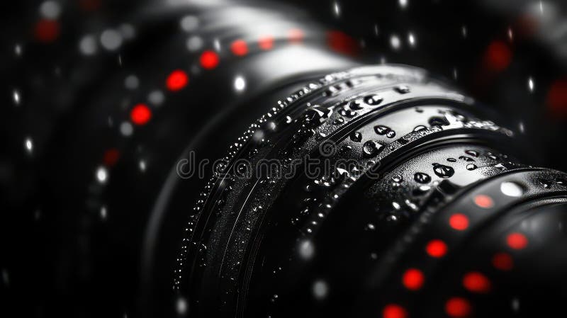 Rain Drops on Camera Lens stock illustration. Illustration of abstract ...