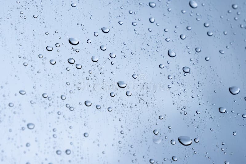 Rain Drops on Clear Glass, Rain Droplets Stock Photo - Image of pattern ...