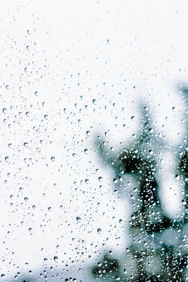Rain drops on clear window stock image. Image of nature - 150886097
