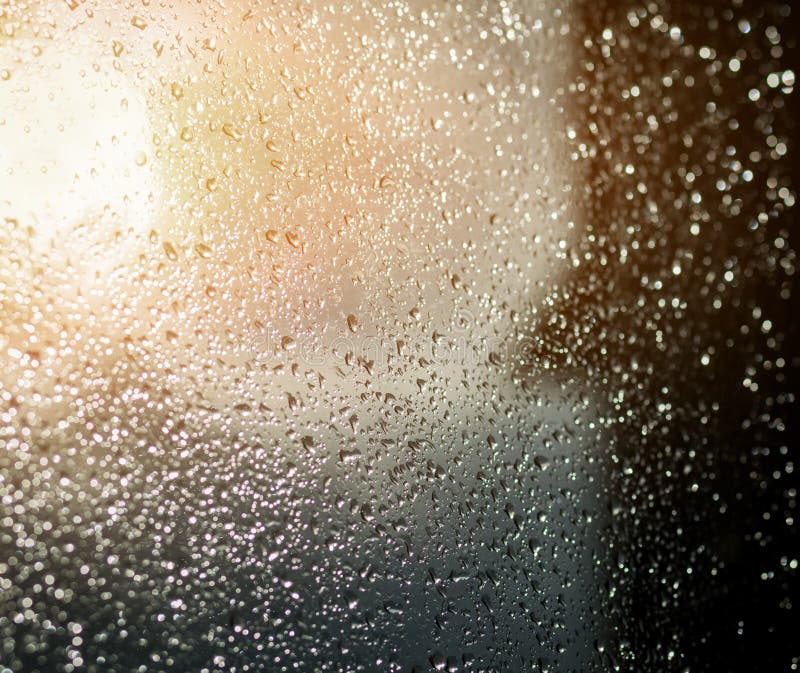 Rain drops on clear window stock photo. Image of drip - 227419488