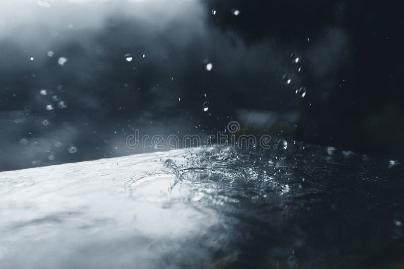 Rain Drops and Cool Mist in the Rainy Season Stock Image - Image of ...