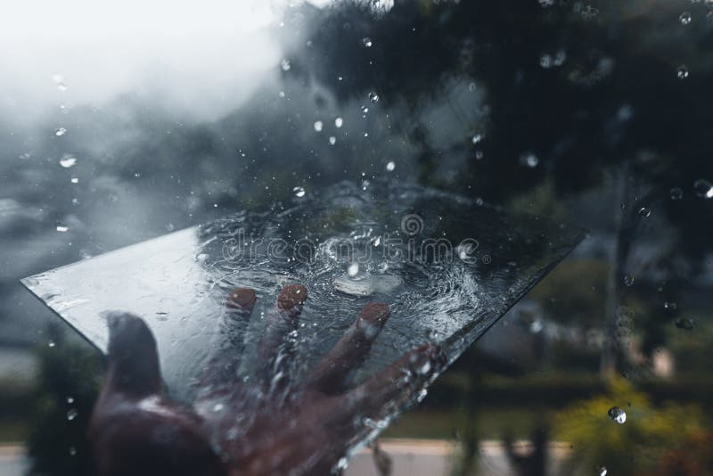 Rain Drops and Cool Mist in the Rainy Season Stock Image - Image of ...