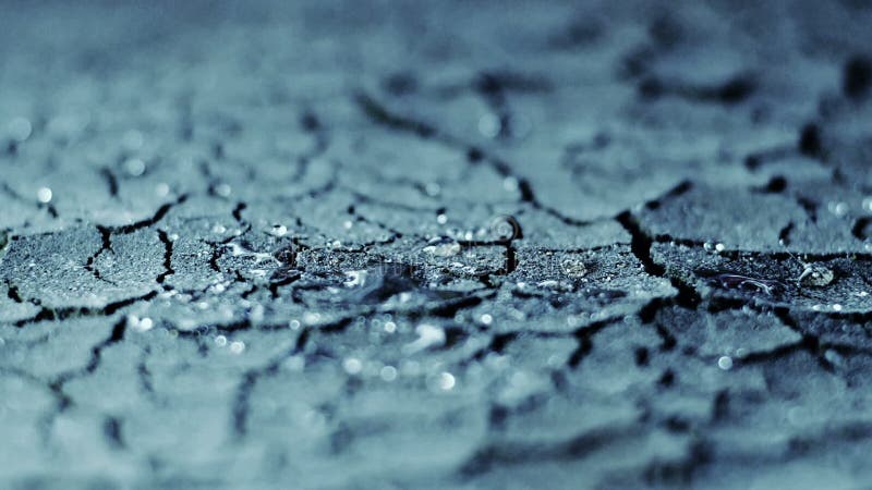 Rain Drops on Dry Soil Slow Motion Stock Footage - Video of nadu ...