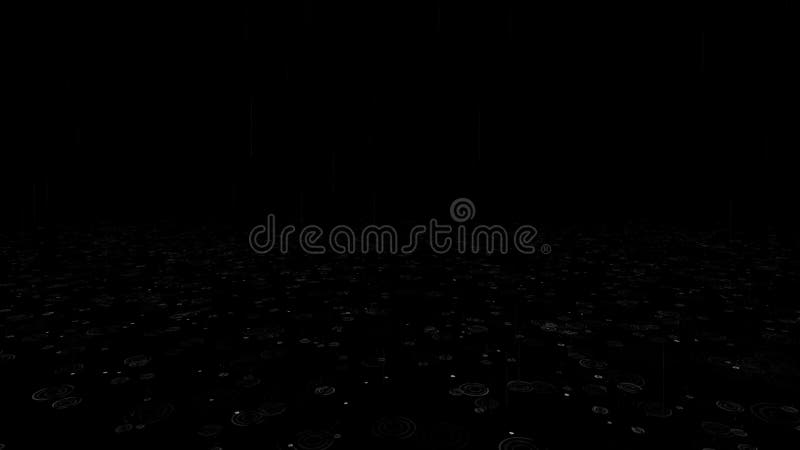 Rain Drops and Ripples on Black Background Stock Video - Video of video ...