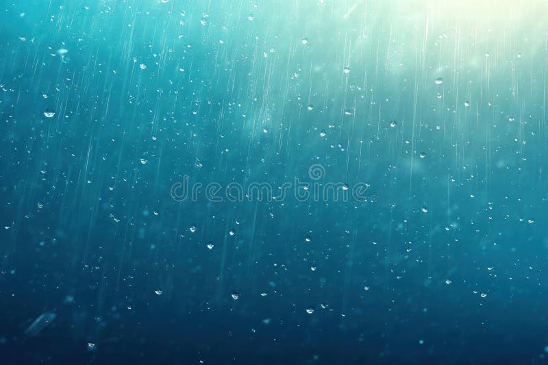 Rain Drops Falling on a Blue Sky Stock Photo - Image of fresh, digital ...