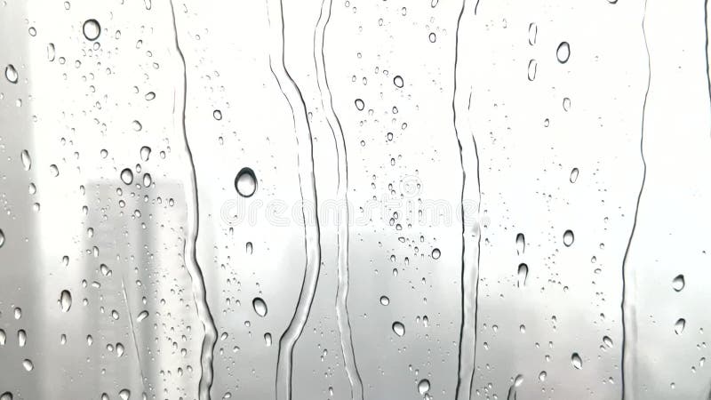 Rain Drops Falling Down on Window, HD Quality Footage of Rain on Window ...