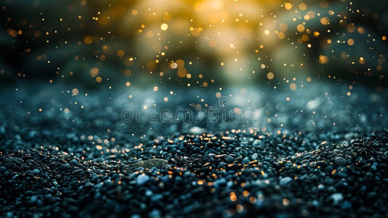Rain Drops Falling on a Gravel Surface Stock Image - Image of pitch ...