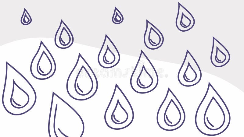 Rain Drops Falling Simple Weather Vector, Vector Design Generative AI ...