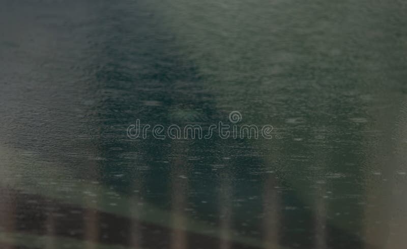 Rain Drops Falling in the Swimming Pool Stock Image - Image of ...