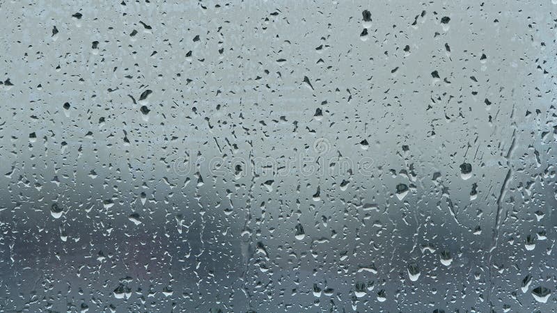 The Rain Drops on Window Glass Stock Footage - Video of horizontal ...