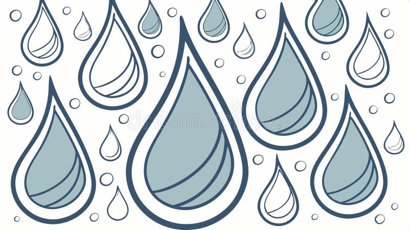 Rain Drops Illustration Set, Wet Weather and Water Droplets Vector ...