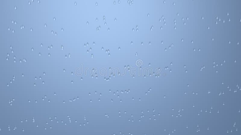 Rain Drops Isolate on Black Background for Designer. 3d Image. Large ...