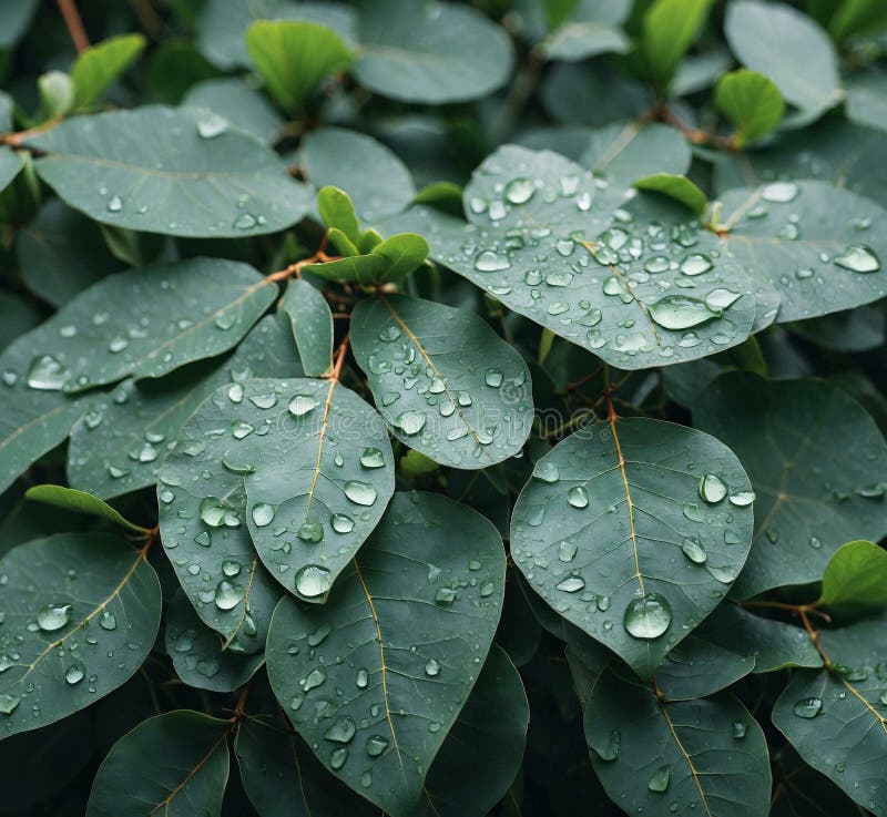 Rain Drops on a Leaf Water Drops on a Green Leaf Water Drops on a Leaf ...