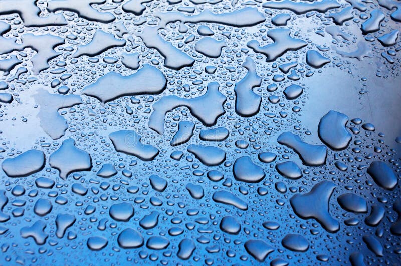 Rain Drops on Metal Surface Stock Image - Image of water, suface: 40309253