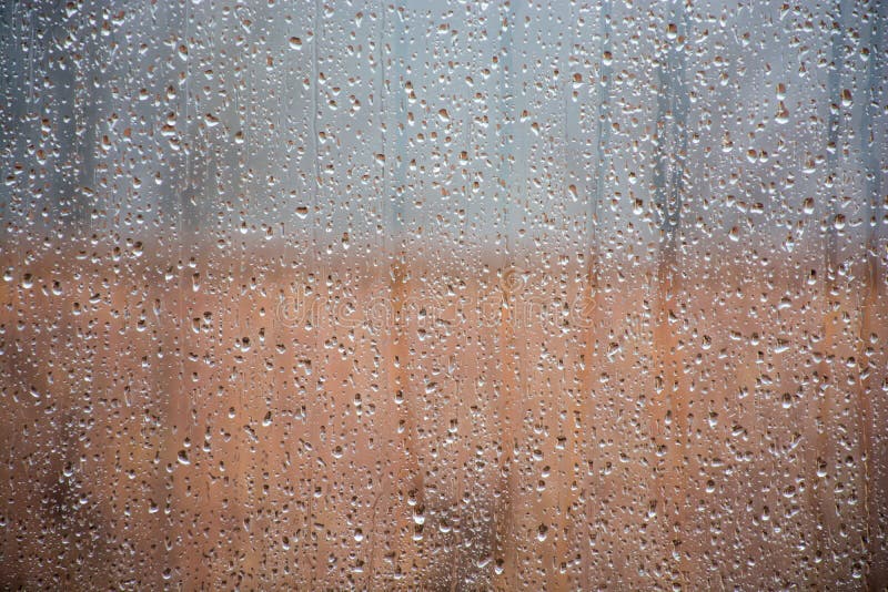 Rain drops over the window stock image. Image of autumn - 106731337