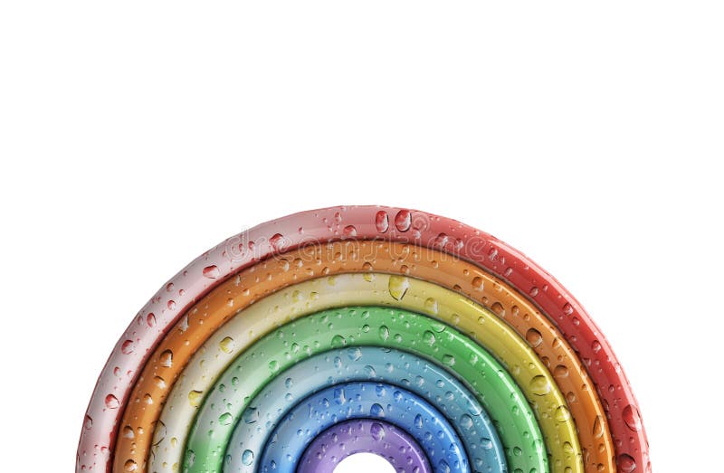 Rain drops on rainbow stock image. Image of rainbow, shiny - 59251931