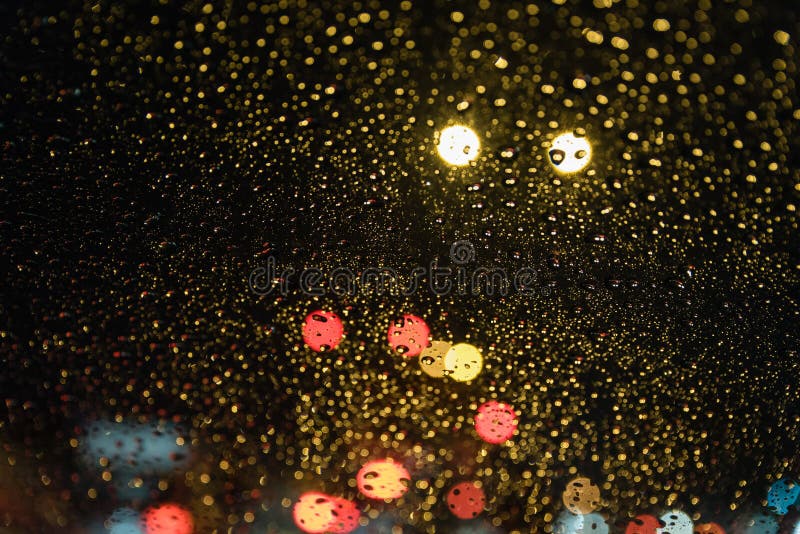 Rain Drops from Real Life Scene Stock Image - Image of liquid, abstract ...