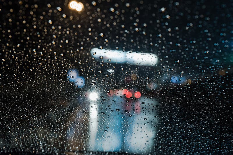 Rain Drops from Real Life Scene Stock Photo - Image of freshness ...