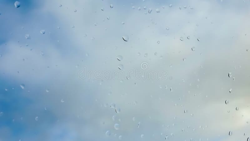 Rain Drops Running Down a Window in a Close Up View Stock Image - Image ...