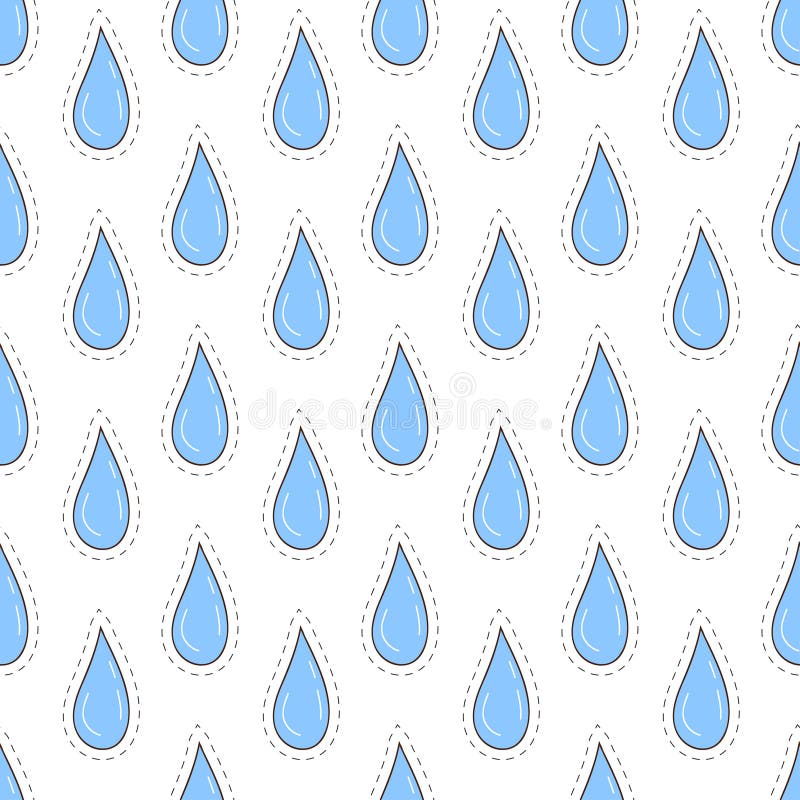 Rain Drops Seamless Pattern. Background for Print, Fabric, Textile ...