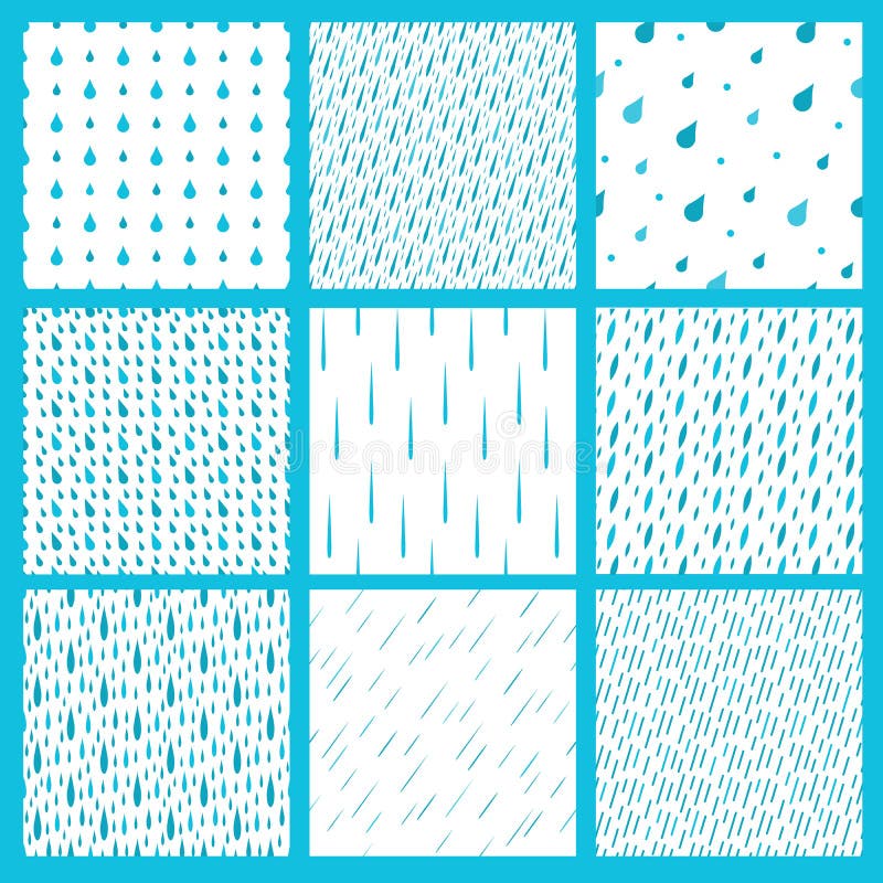 Rain Drops Seamless Pattern Background Rainy Drops Pattern Stylish ...