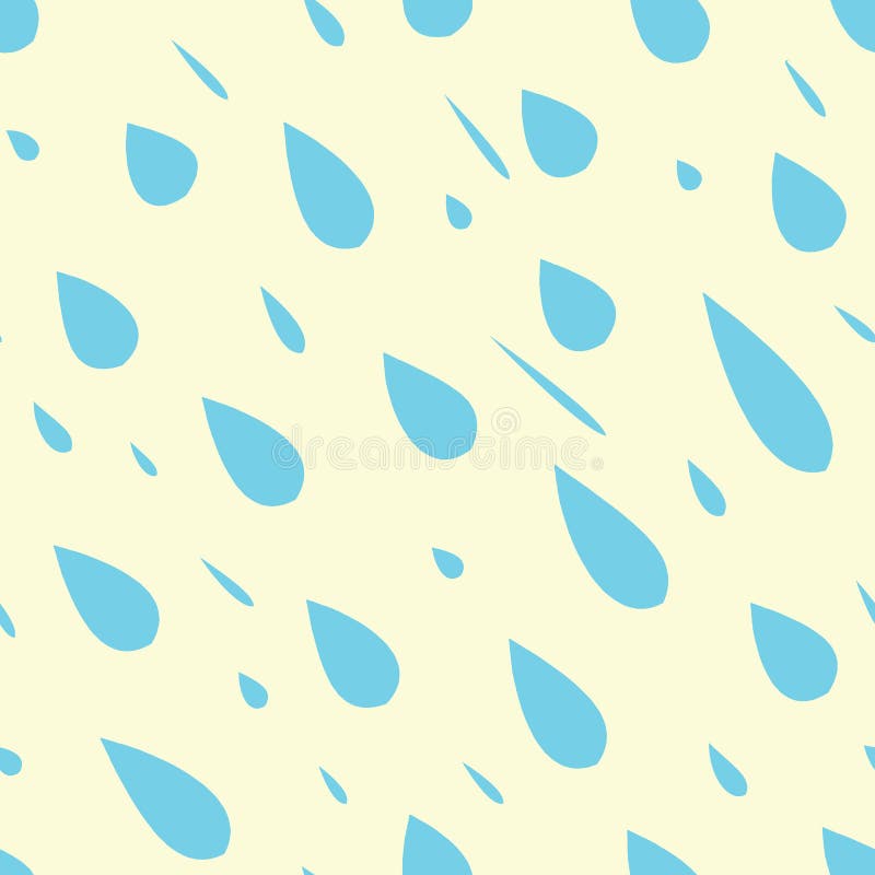 Rain Drops Seamless Pattern Stock Vector - Illustration of baby, design ...
