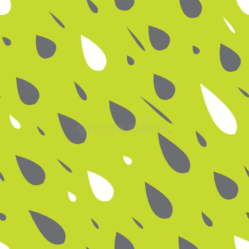 Rain Drops Seamless Pattern Stock Vector - Illustration of rain, doodle ...