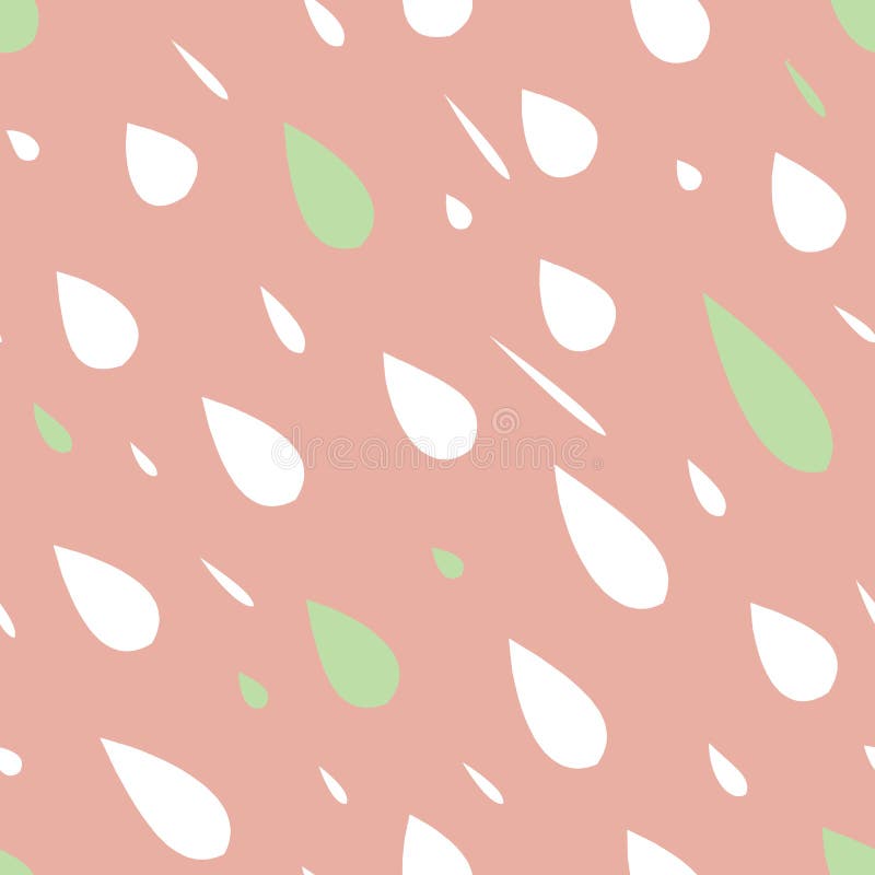 Rain Drops Seamless Pattern Stock Vector - Illustration of print ...
