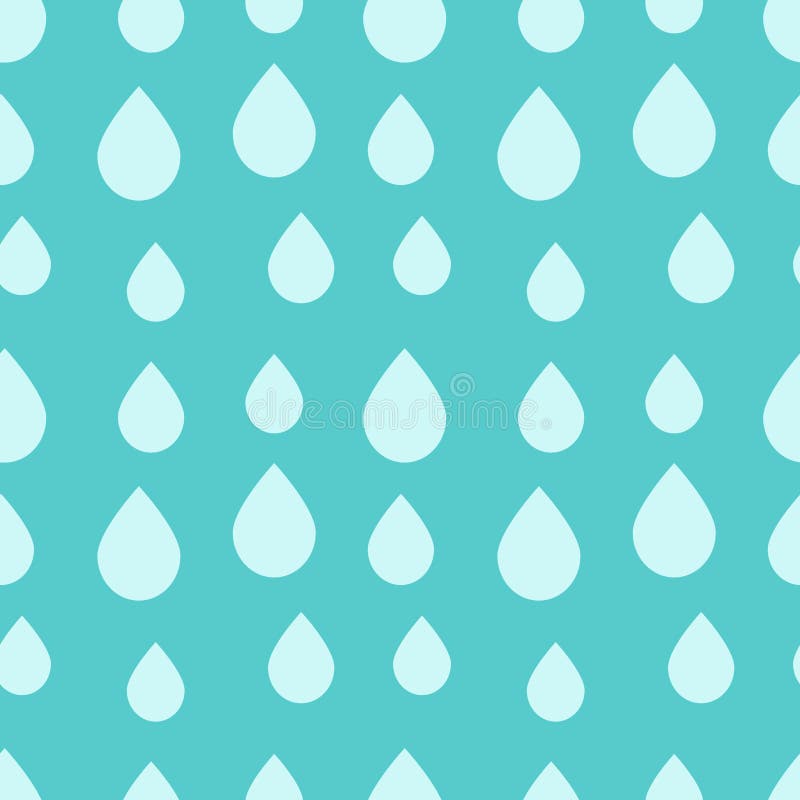 Rain Drops Seamless Pattern Stock Vector - Illustration of fall, spring ...
