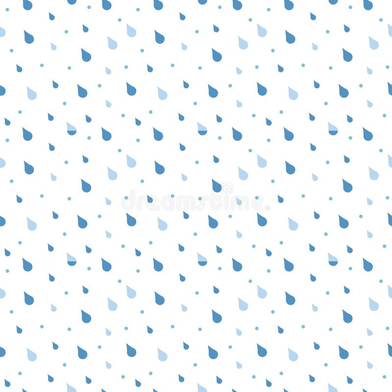 Rain Drops Seamless Pattern Vector Stock Vector - Illustration of cold ...