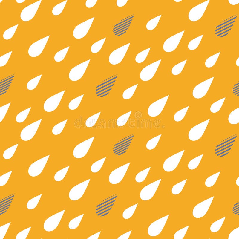 Seamless Rainfall Texture. Rain Drop Effect. Vector Isolated on ...