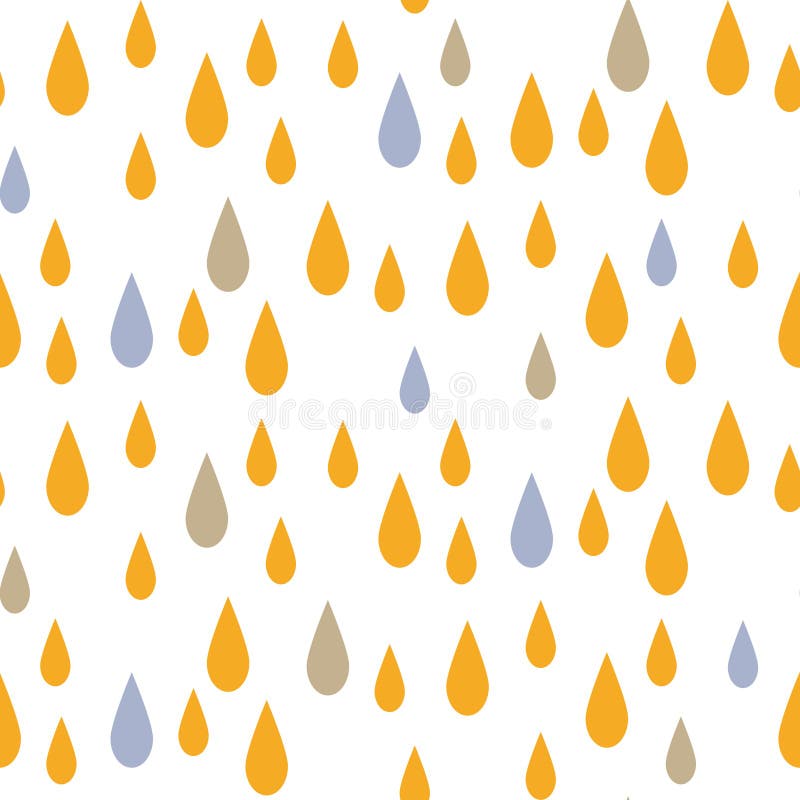 Rain Drops Seamless Vector Pattern. Stock Vector - Illustration of ...