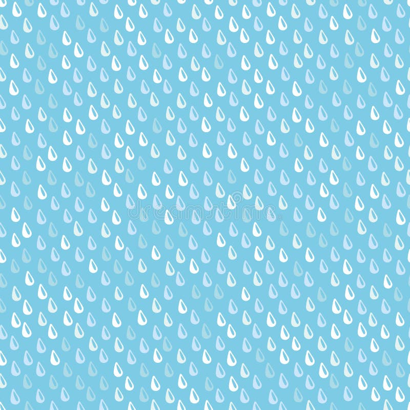 Rain Drops Seamless Vector Pattern Stock Vector - Illustration of ...