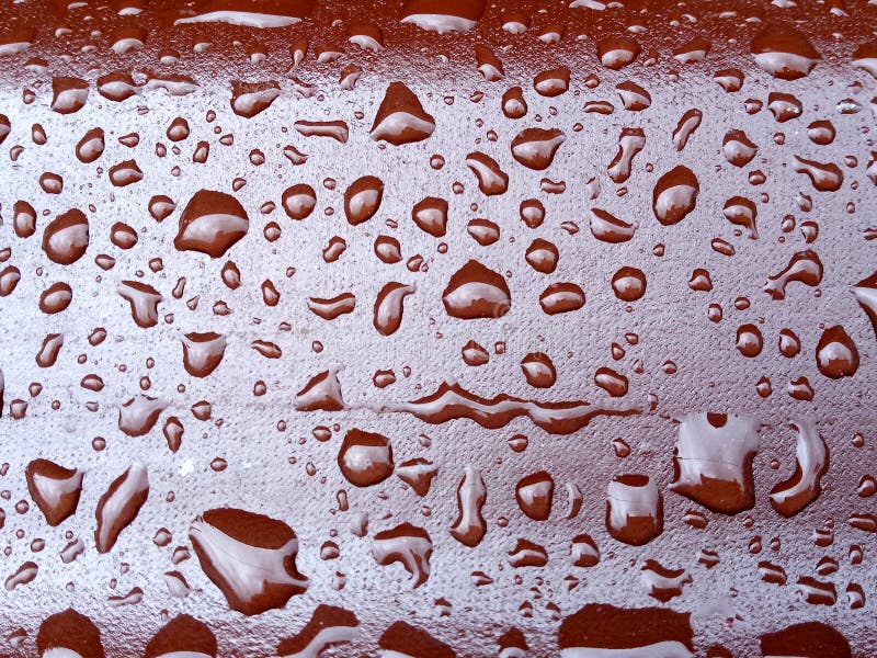 Rain Drops on the Surface of the Roof Tile or on the Iron Surface Flow ...