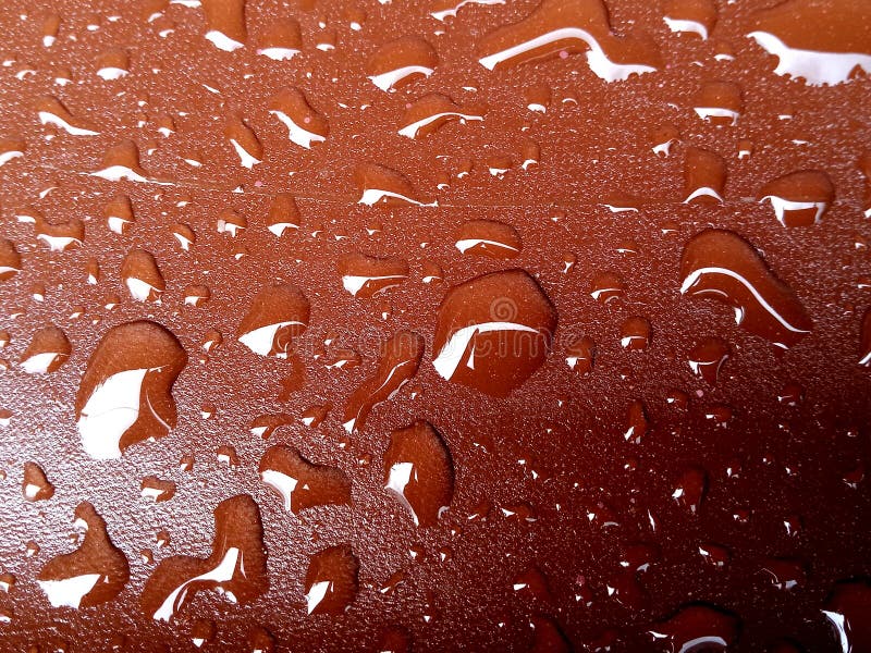 Rain Drops on the Surface of the Roof Tile or on the Iron Surface Flow ...