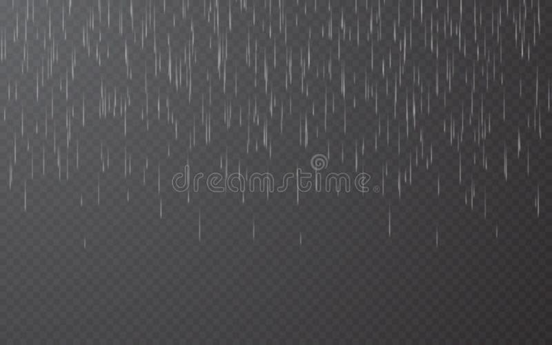 Rain Drops on Transparent Background. Falling Water Drops. Nature ...