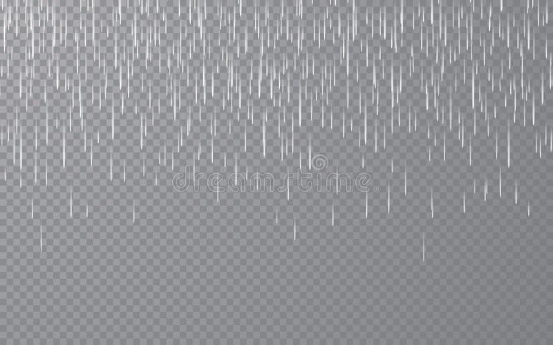 Rain Drops on Transparent Background. Falling Water Drops. Nature ...