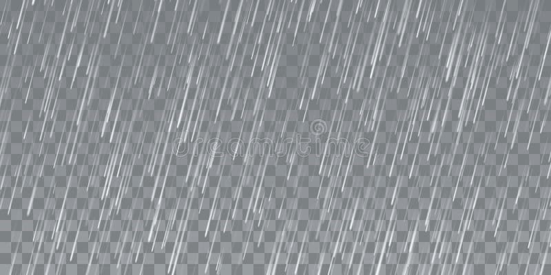 Rain Drops on Transparent Background. Falling Water Drops. Nature ...