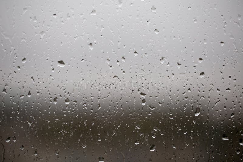 Rain Drops on Transparent Window Glass, Wet Glass Stock Photo - Image ...