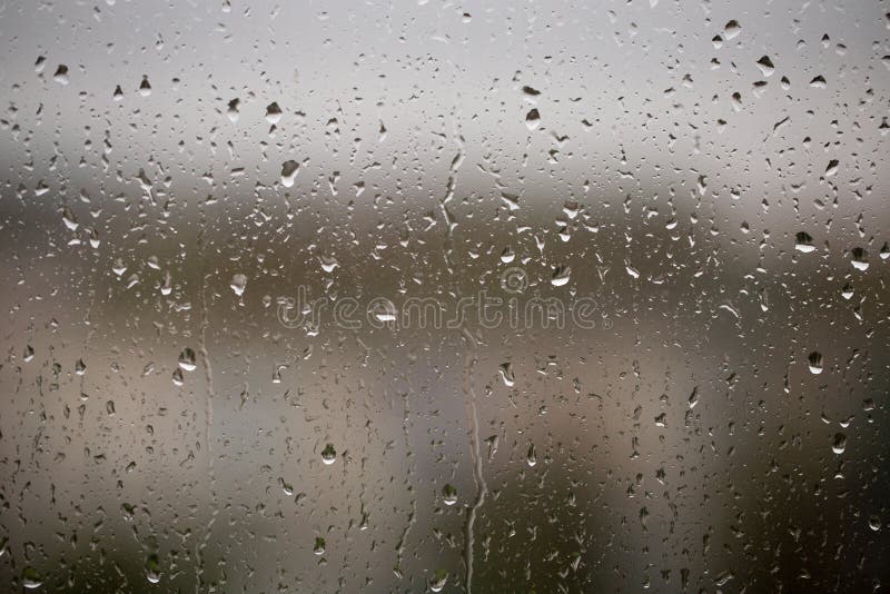 Rain Drops on Transparent Window Glass, Wet Glass Stock Image - Image ...