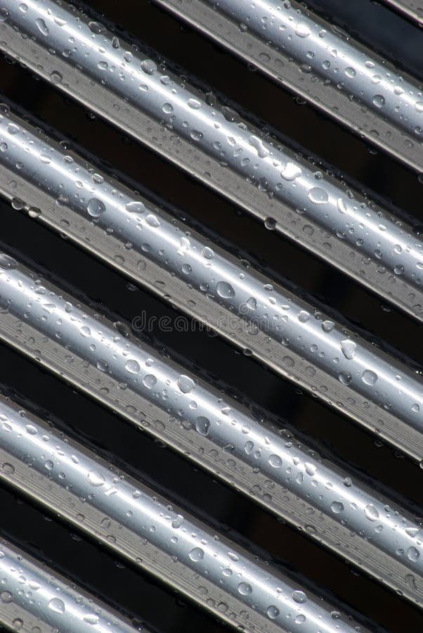 Rain drops on tubing stock image. Image of stainless - 11068211