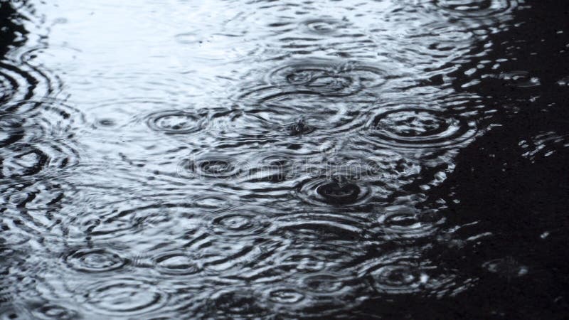 Rain Drops in the Water, Effect Filter Stock Image - Image of ...